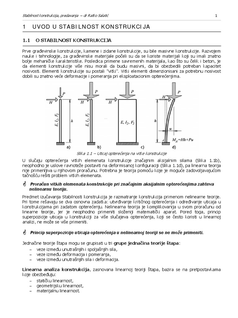 Uvod U Stabilnost DR Ratko Salatic | PDF