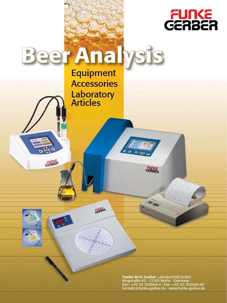 Laboratory Equipment and Accessories for Beer Analysis | PDF | Ph ...