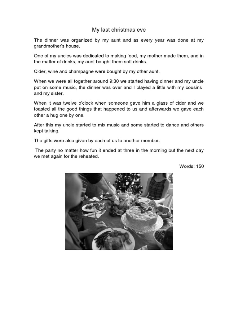My Last Christmas Eve Celebration | PDF