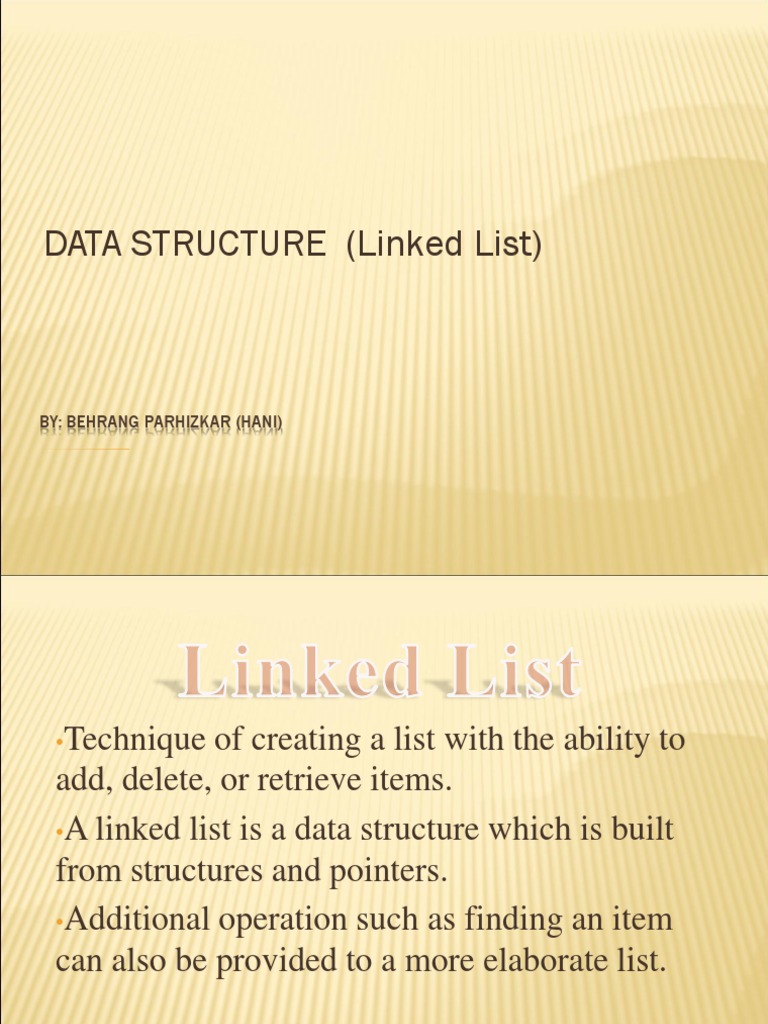 Lecture 4 Data Structure Linked List | PDF | Pointer (Computer Programming) | C (Programming ...
