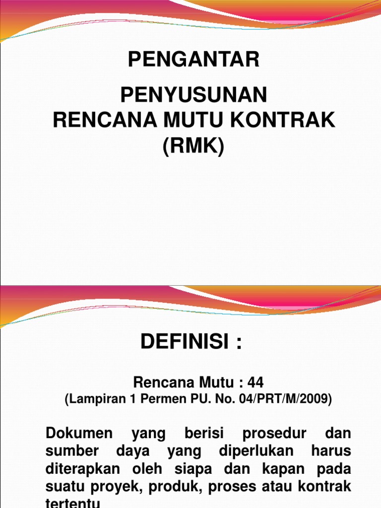 Rencana Mutu Kontrak: Panduan Lengkap | PDF