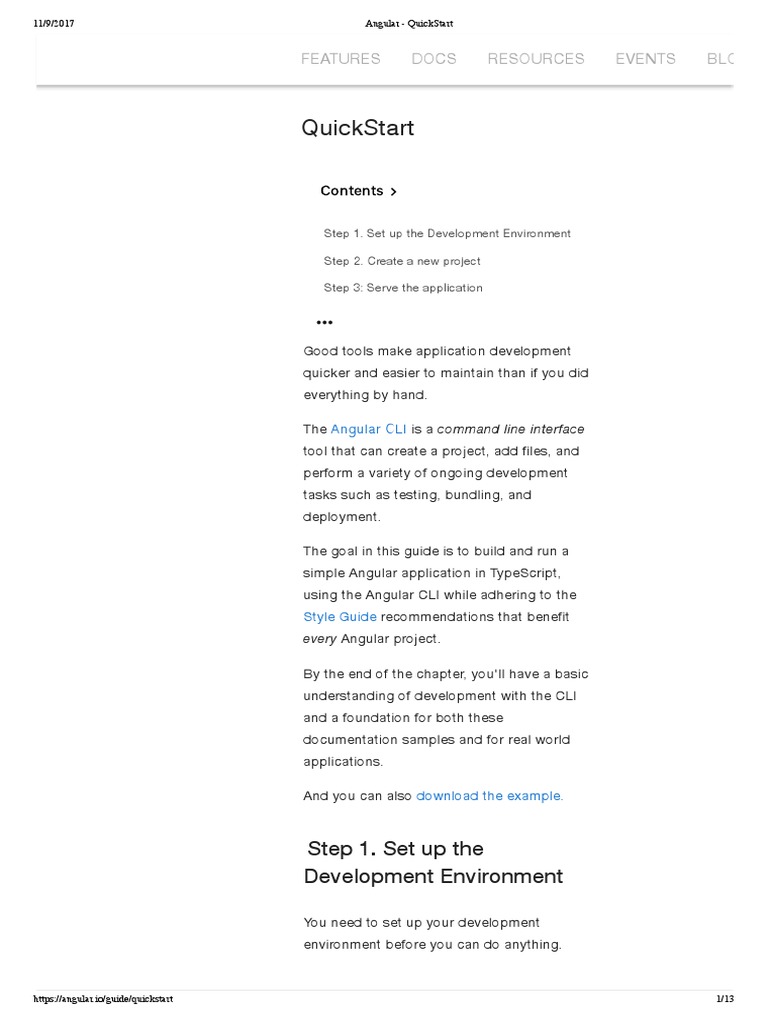 Angular - QuickStart | PDF | Command Line Interface | Cascading Style Sheets