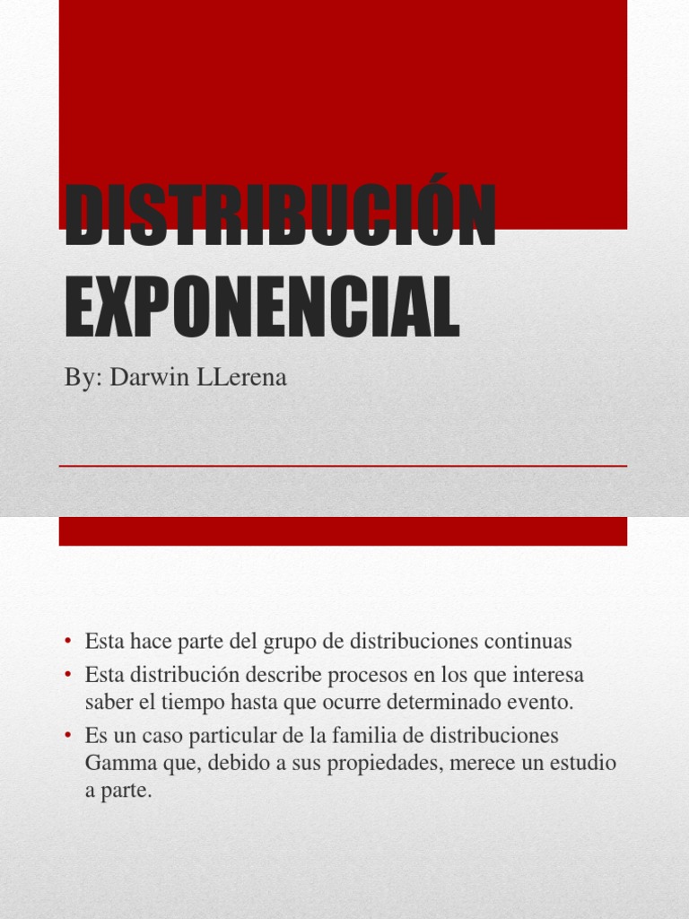 Distribución Exponencial | PDF