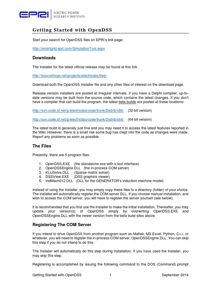 Getting Started With OpenDSS | PDF | Component Object Model | Microsoft Excel