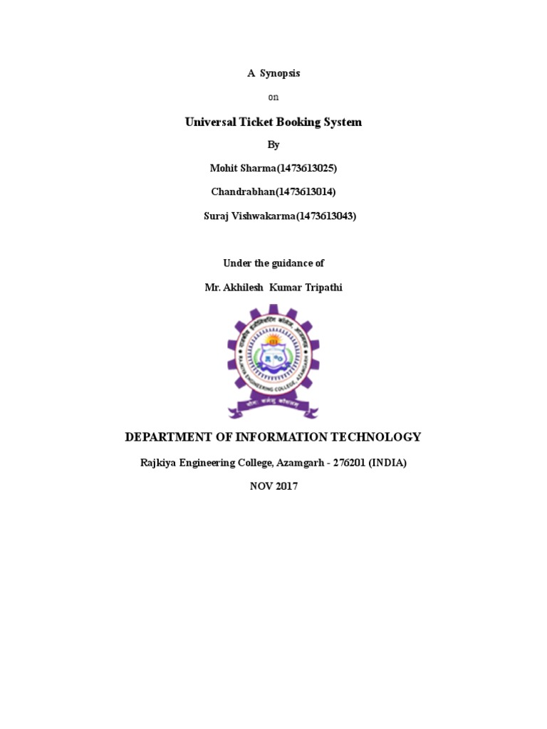 Universal Ticket Booking System | Download Free PDF | Use Case ...