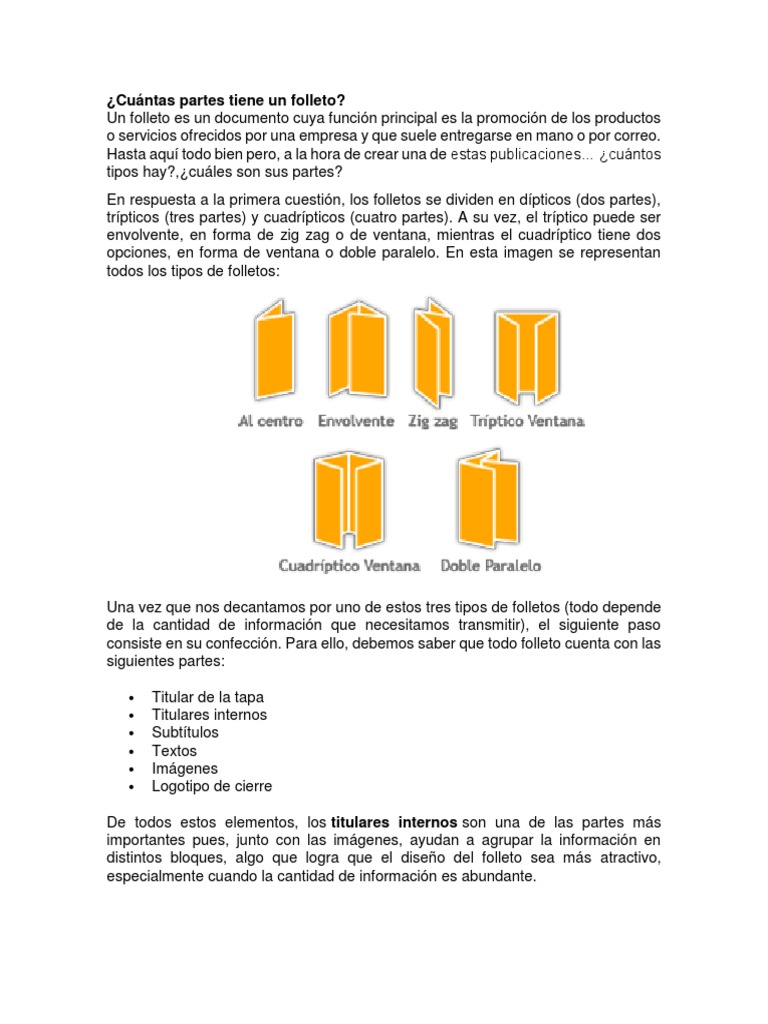 Partes de Un Folleto | PDF