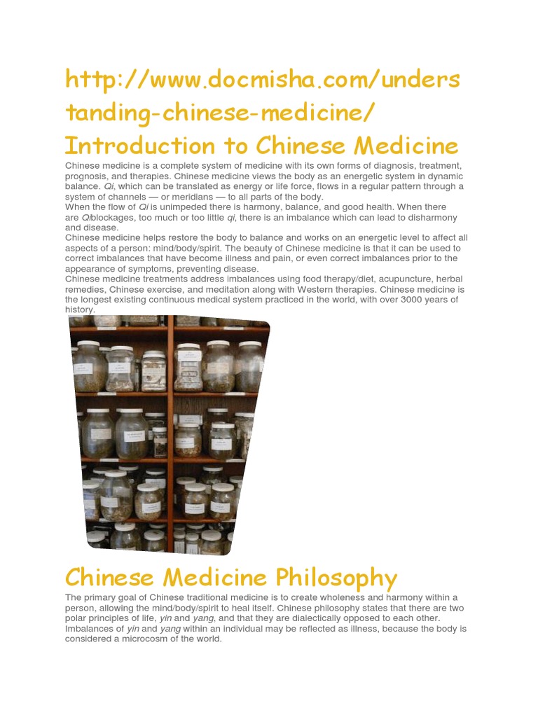 What Is Chinese Medicine | PDF | Traditional Chinese Medicine | Herbalism