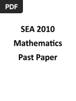 SEA Practice Test 2 Mathematics | PDF | Numbers | Elementary Mathematics