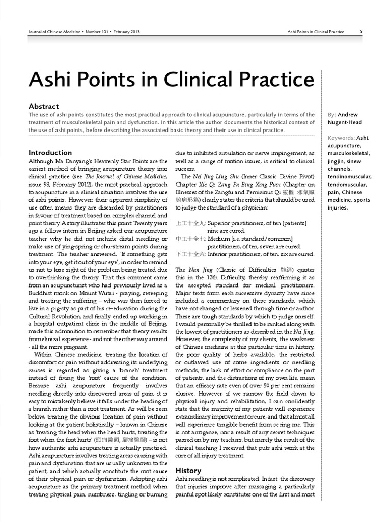 Pathways of Pain: Using Ashi Points to Treat Musculoskeletal Injuries ...