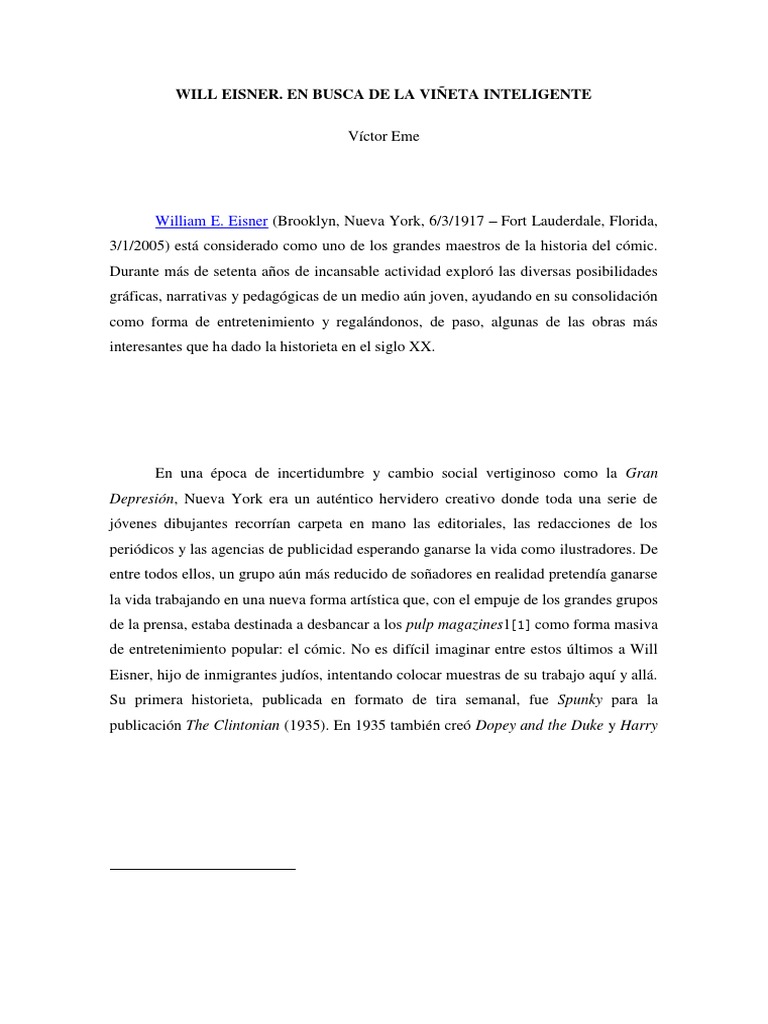 Will Eisner | PDF | Cómics | Superhéroes