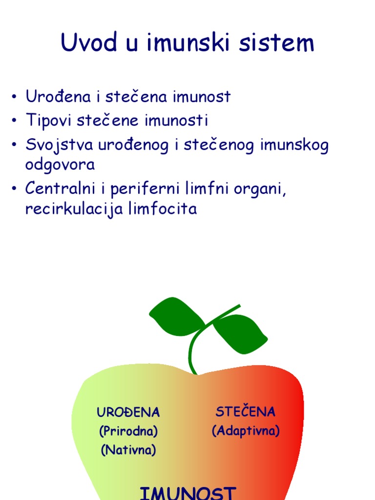 1 Uvod U Imunski Sistem, Urodjena Imunost - Farmacija | PDF
