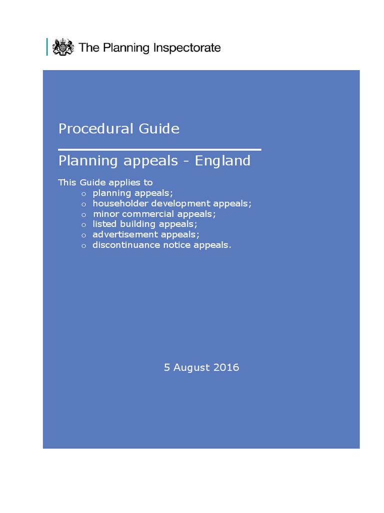 Procedural Guide Planning Appeals v8 0 | PDF | Appeal | Government