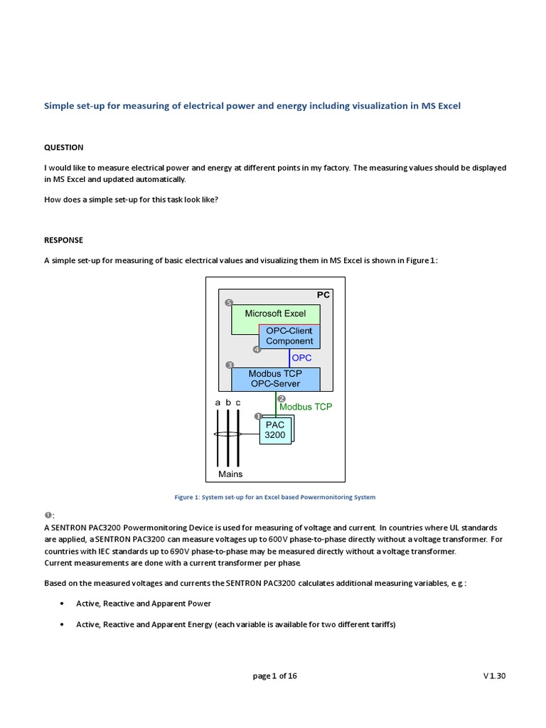Simple Set-Up For Measuring of Electrical Power and Energy Including ...