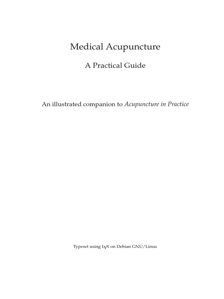 Medical Acupuncture: A Practical Guide | PDF | Myofascial Trigger Point ...