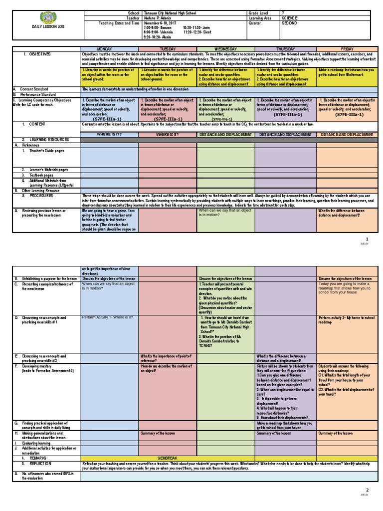 Describing Motion of An Object | PDF | Velocity | Distance