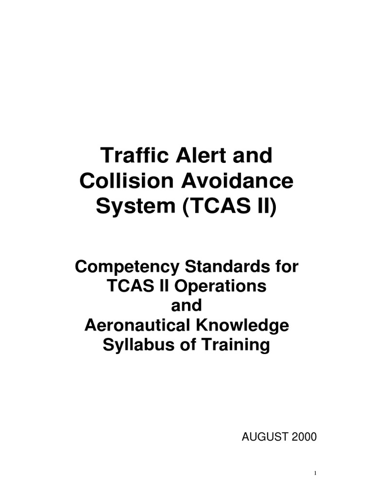 Traffic Alert and Collision Avoidance System (TCAS II) | PDF | Aviation | Aeronautics