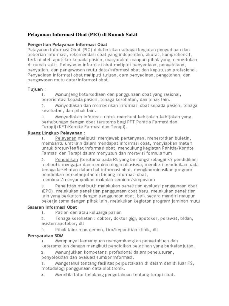 Pelayanan Informasi Obat: Peran Penting Apoteker dalam Mendukung ...