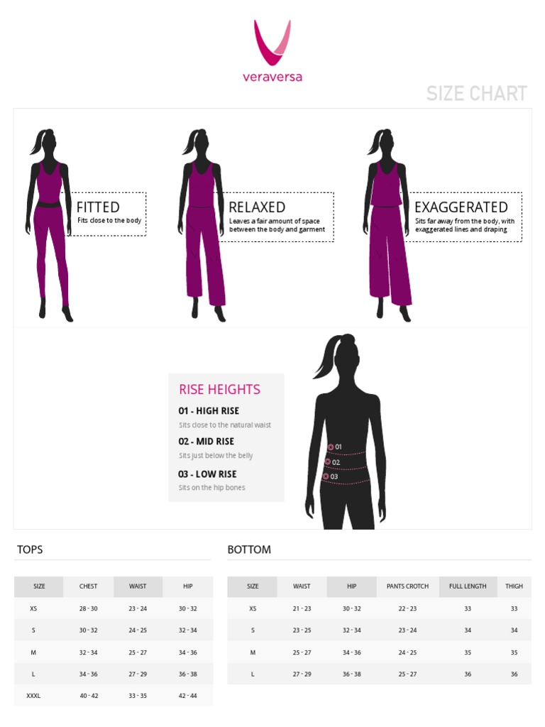 Size Chart Veraversa | PDF