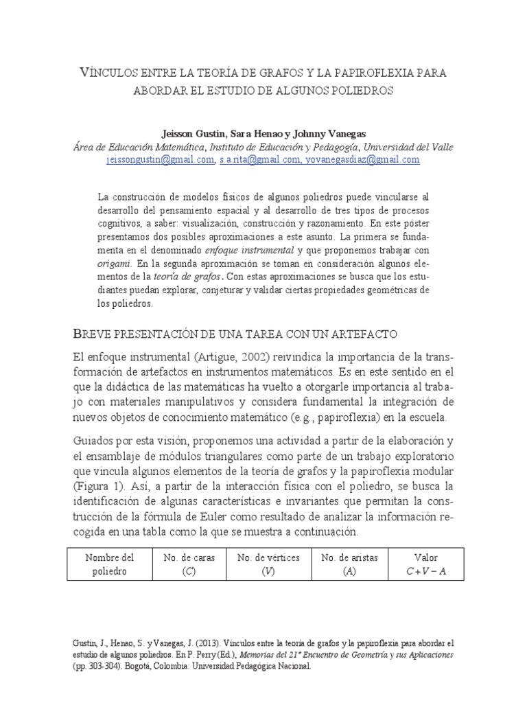 Vin Culo S 2013 Gustin | PDF | Origami | Teoría de grafos