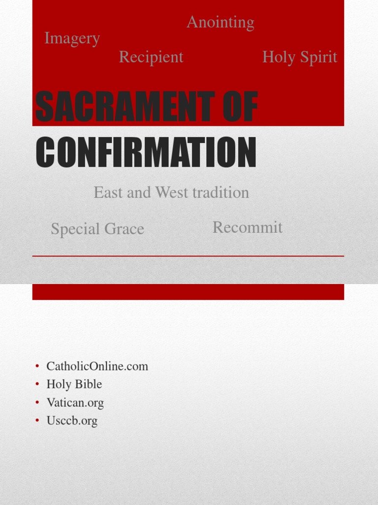 Sacrament of Confirmation | PDF