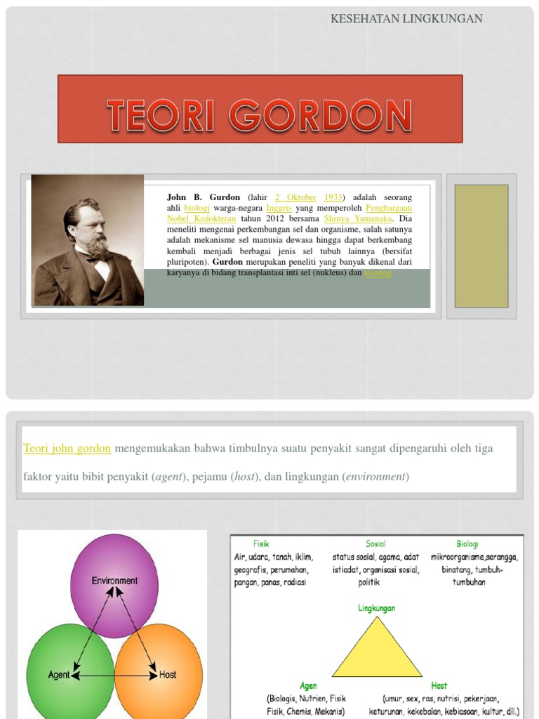 Teori Gordon Yang Berhubungan Dengan KESEHATAN LINGKUNGAN | PDF