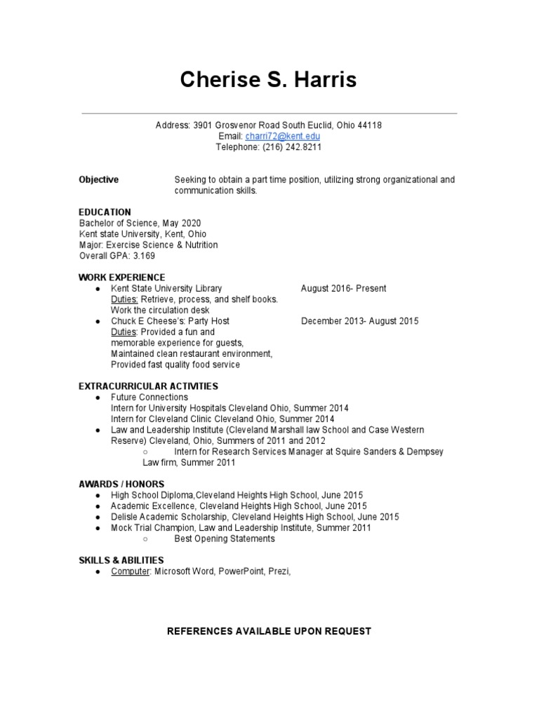 C Harris Resume | PDF