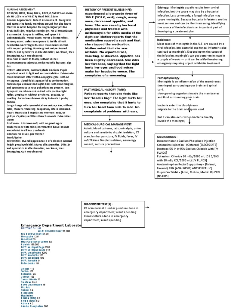 Clinical Concept Map SIMS | PDF | Meningitis | Infection