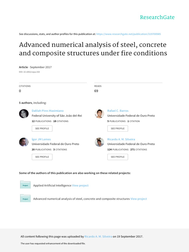 Advanced Numerical Analysis of Steel, Concrete and Composite Structures ...