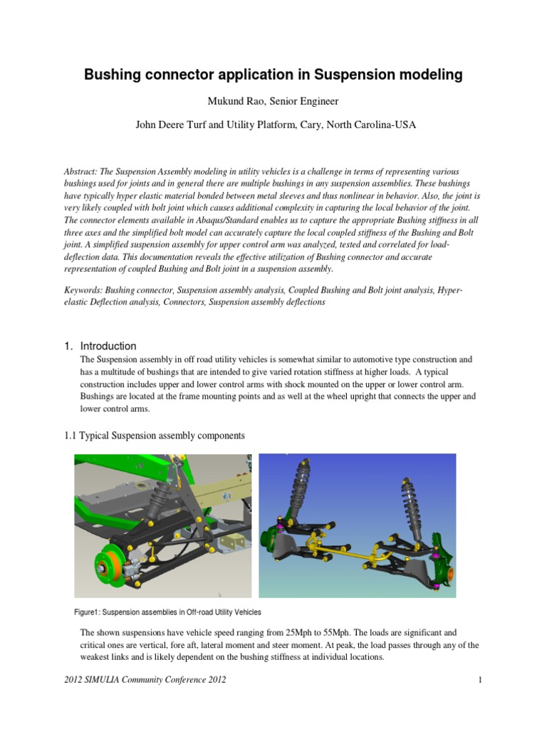 Bushing Connector Application in Suspension Modeling | PDF | Suspension ...