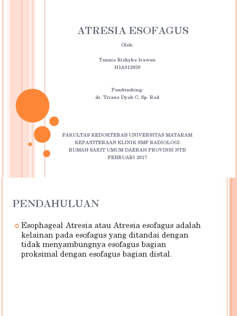 Tutorial Klinik 3-Atresia Esofagus | PDF | Pengembangan Diri ...