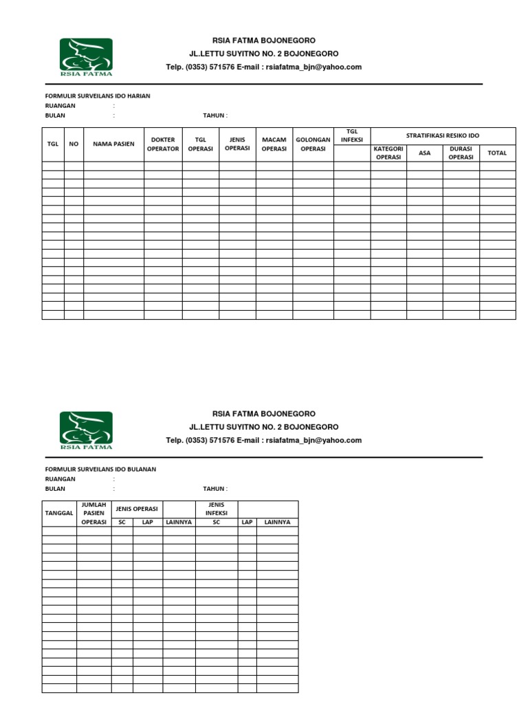 Formulir Surveilans Ido | PDF