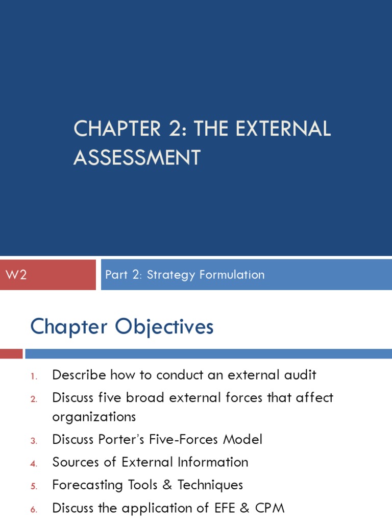 CHAPTER 2 The External Assessment | PDF | Competition | Forecasting