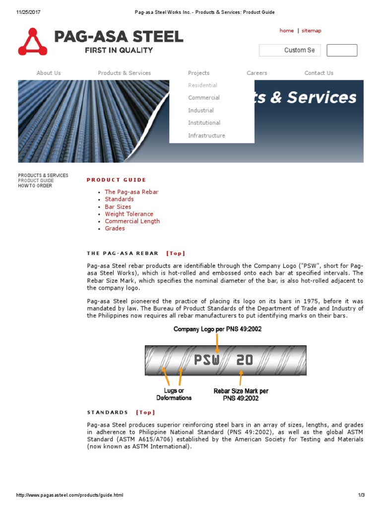 Pag-Asa Steel Works Inc | Building Materials | Materials