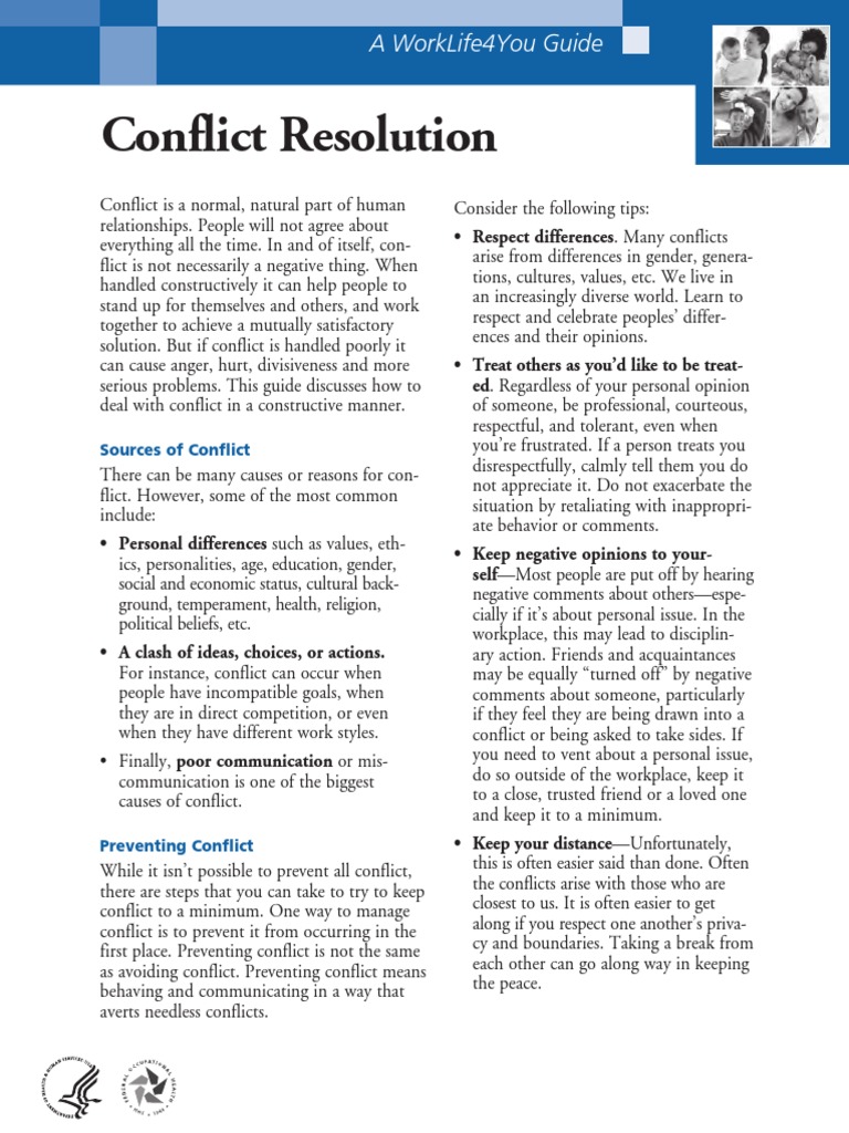 ConflictResolution Handout 3 | Anger | Conflict Resolution