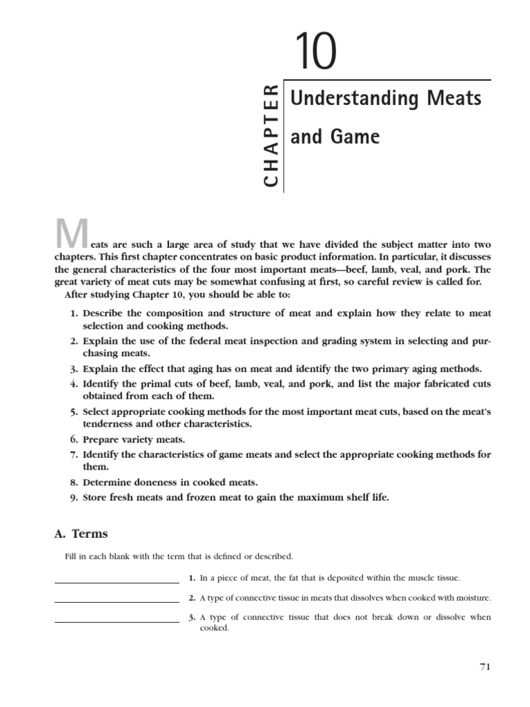 Ch10 Understanding Meats and Game | PDF | Beef | Steak
