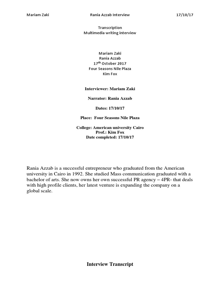 Transcript | PDF | Entrepreneurship | Business