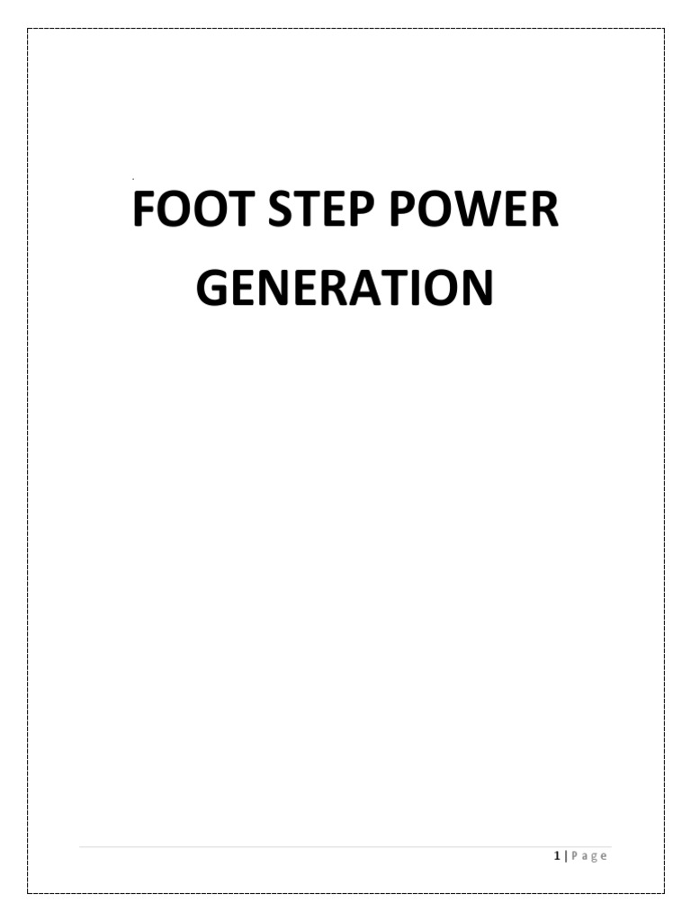 Foot Step Power Generation Project Report | PDF | Nut (Hardware) | Screw