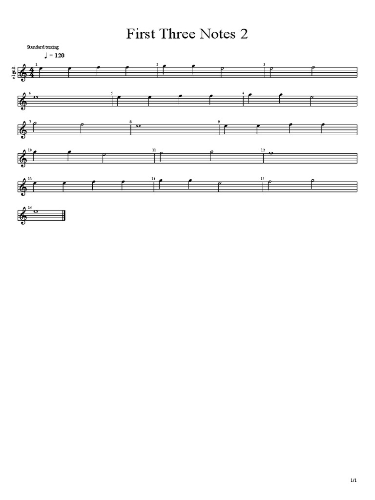 First Three Notes 2 | PDF