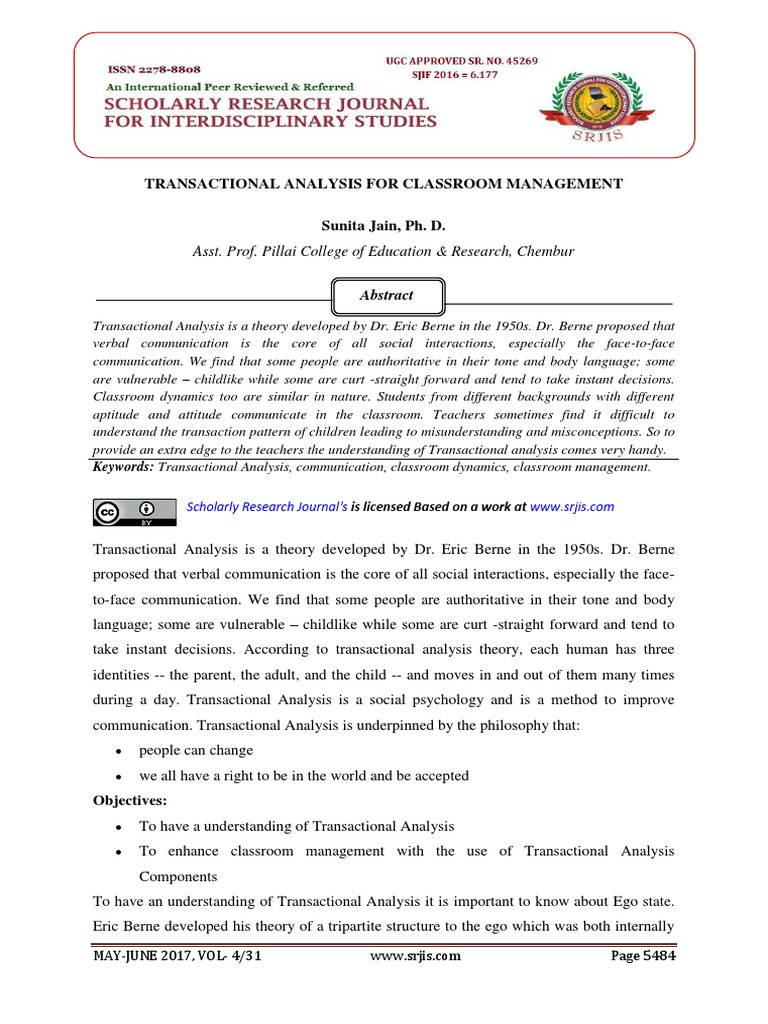Classroom Management With Ta Pdf Teachers Behavioural Sciences