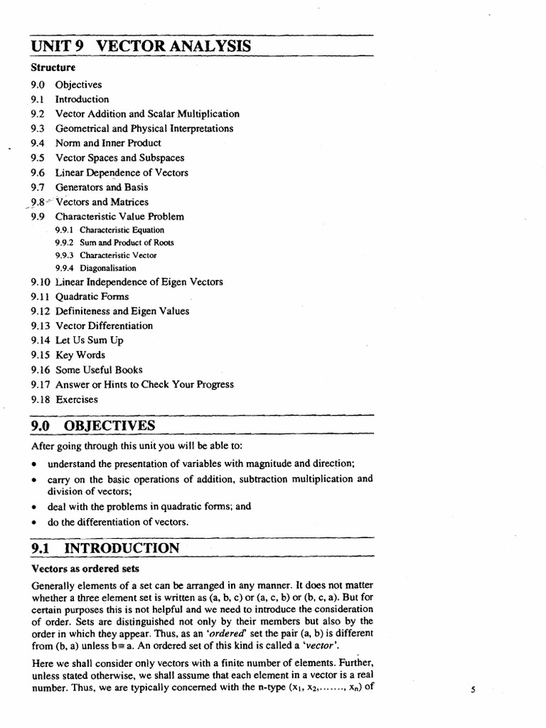Block 4 MEC 003 Unit 9 | PDF | Matrix (Mathematics) | Vector Space