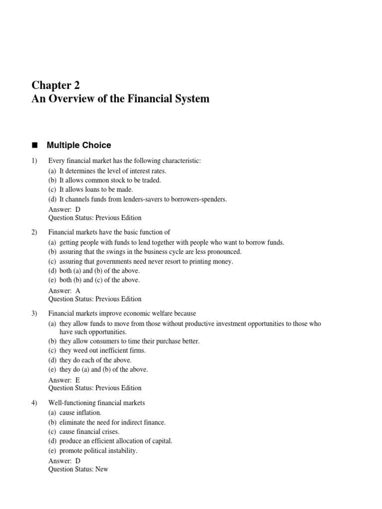 Chapter 2 | PDF | Financial Markets | Securities (Finance)