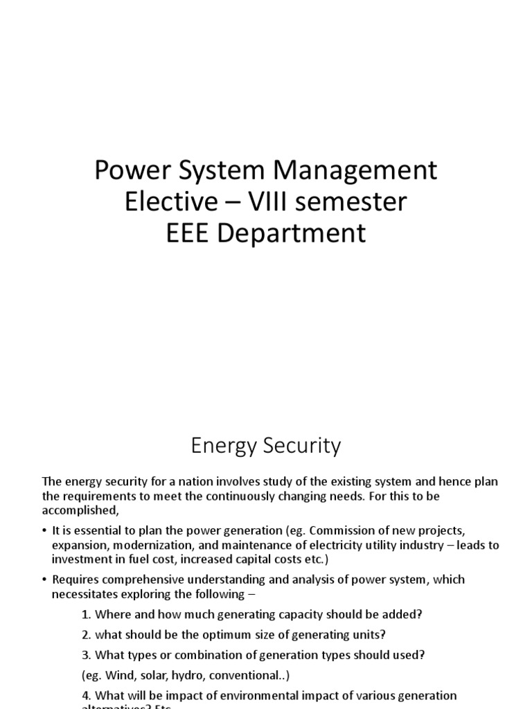 1 - Power System Management - Planning-Forecasting - 97-119 | PDF ...