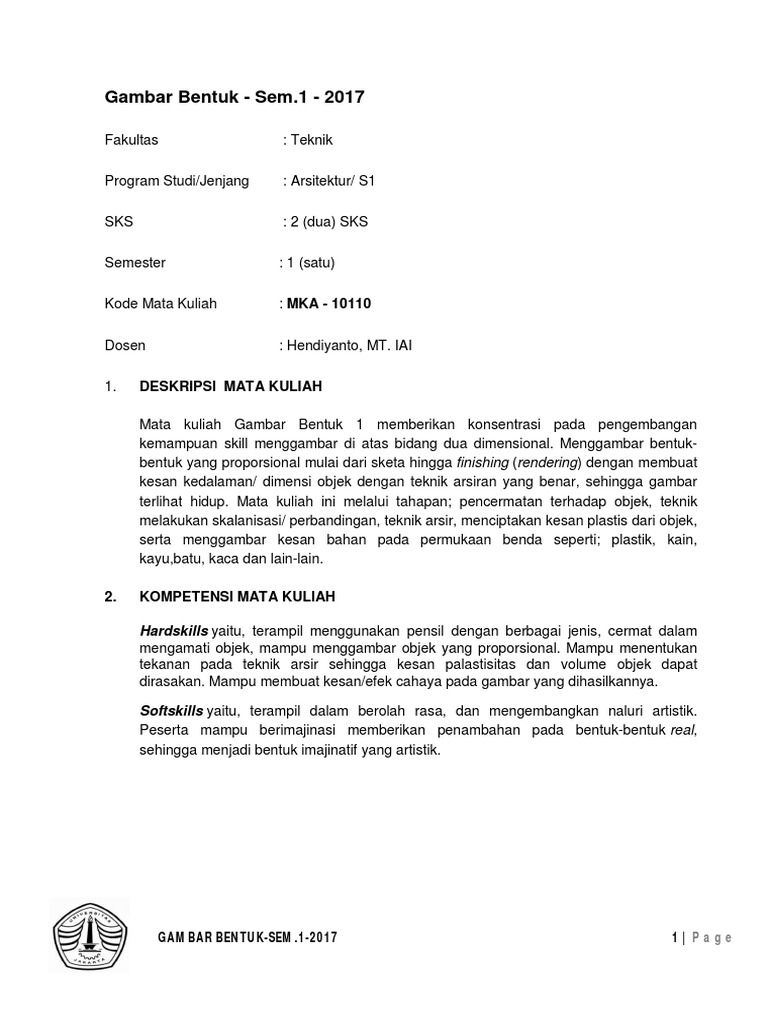 Silabus Gambar Bentuk | PDF