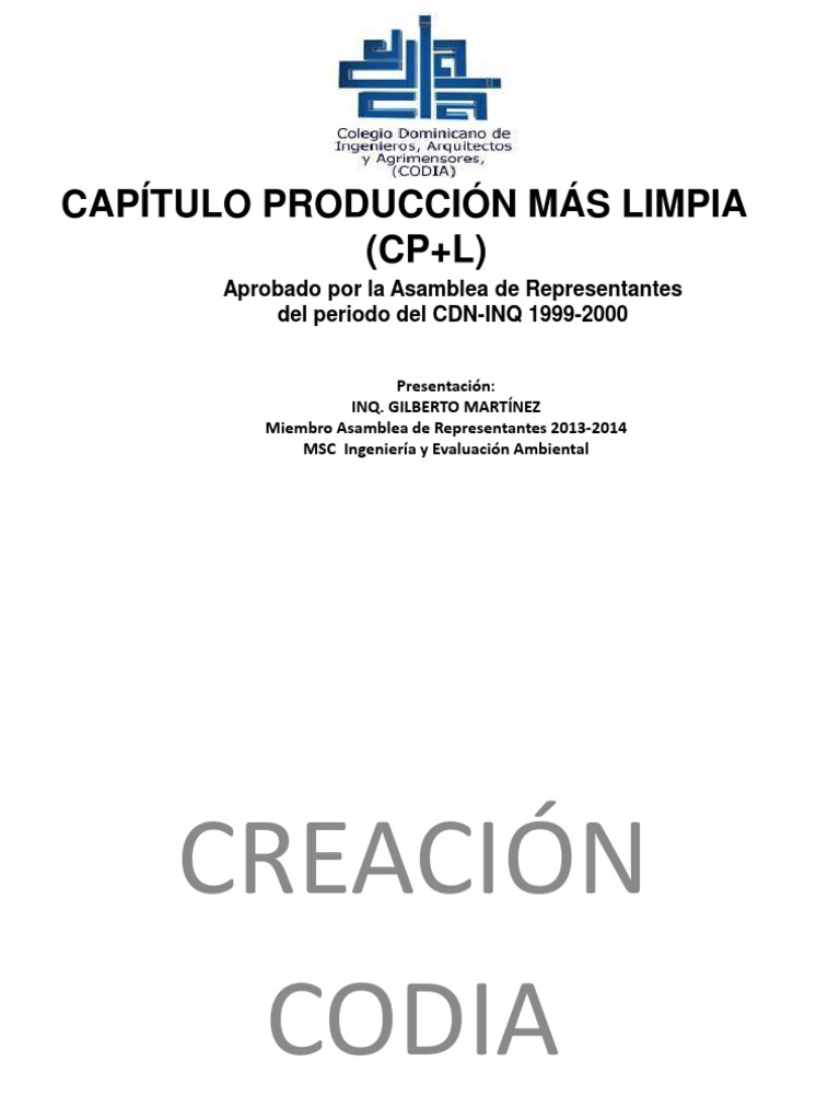 Información sobre el CODIA y su membresía | PDF | Desarrollo sostenible ...