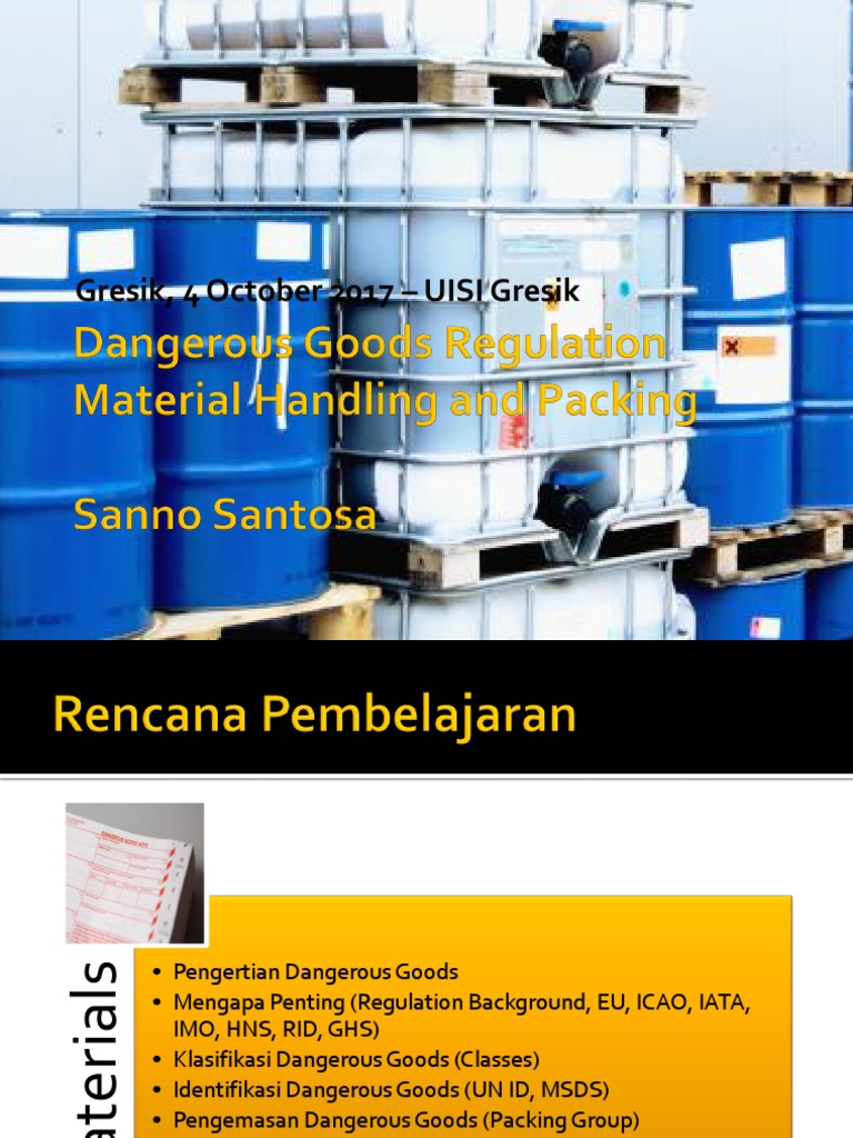 Dangerous Goods Regulation | PDF