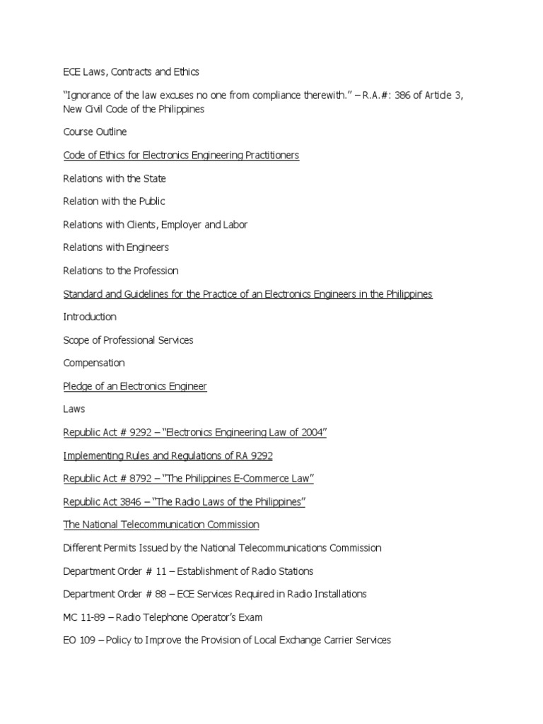 ECE Laws | PDF