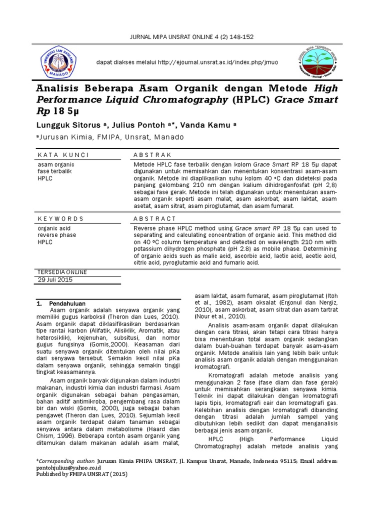 Jurnal Kurva HPLC | PDF