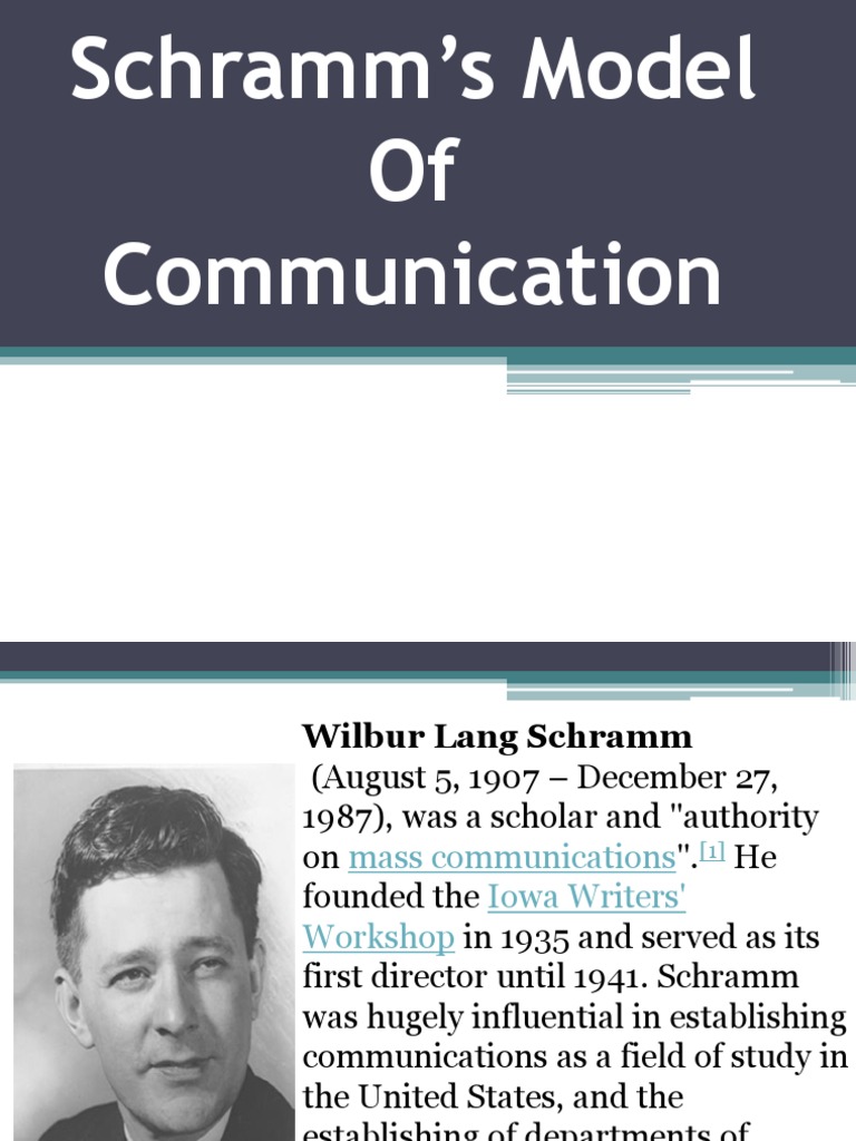 Schramm's Model of Communication Explained | PDF | Code | Cybernetics
