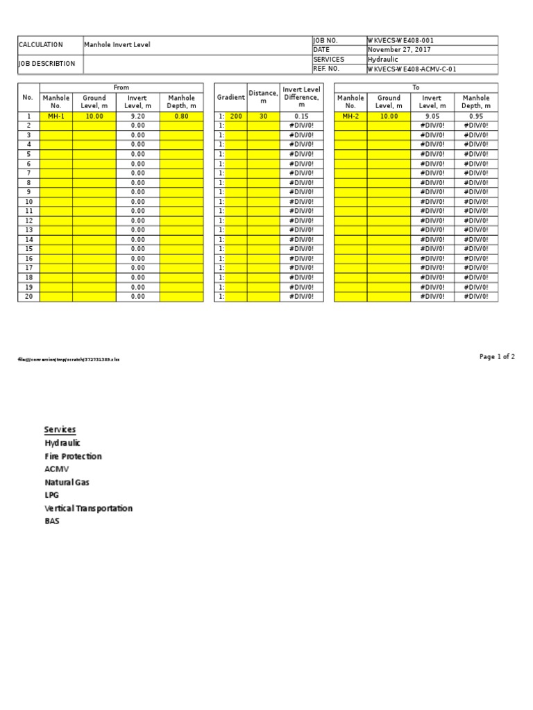 Manhole Level | PDF | Fuel Gas | Gases