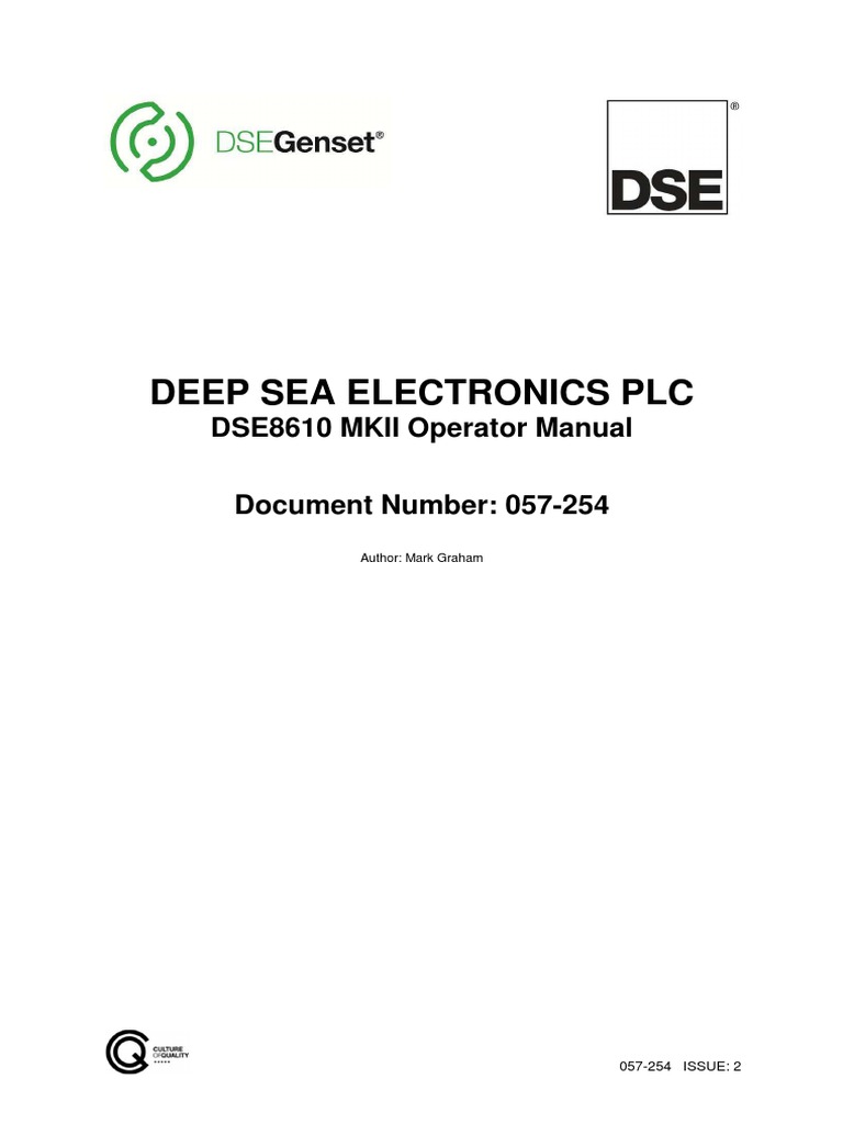 DSE8610 MKII Operator Manual PDF | PDF | Exhaust Gas | Usb